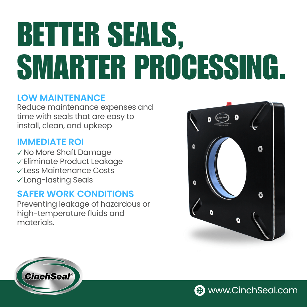 Smarter Processing post - CinchSeal Rotary Shaft Seal Manufacturer